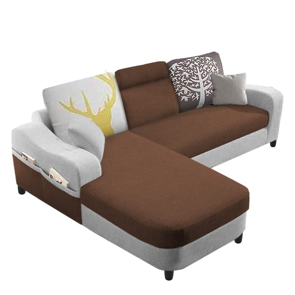 Amanda LHS 4 Seater L Shape,Sofa Set for Living Room (Brown Grey Fabri